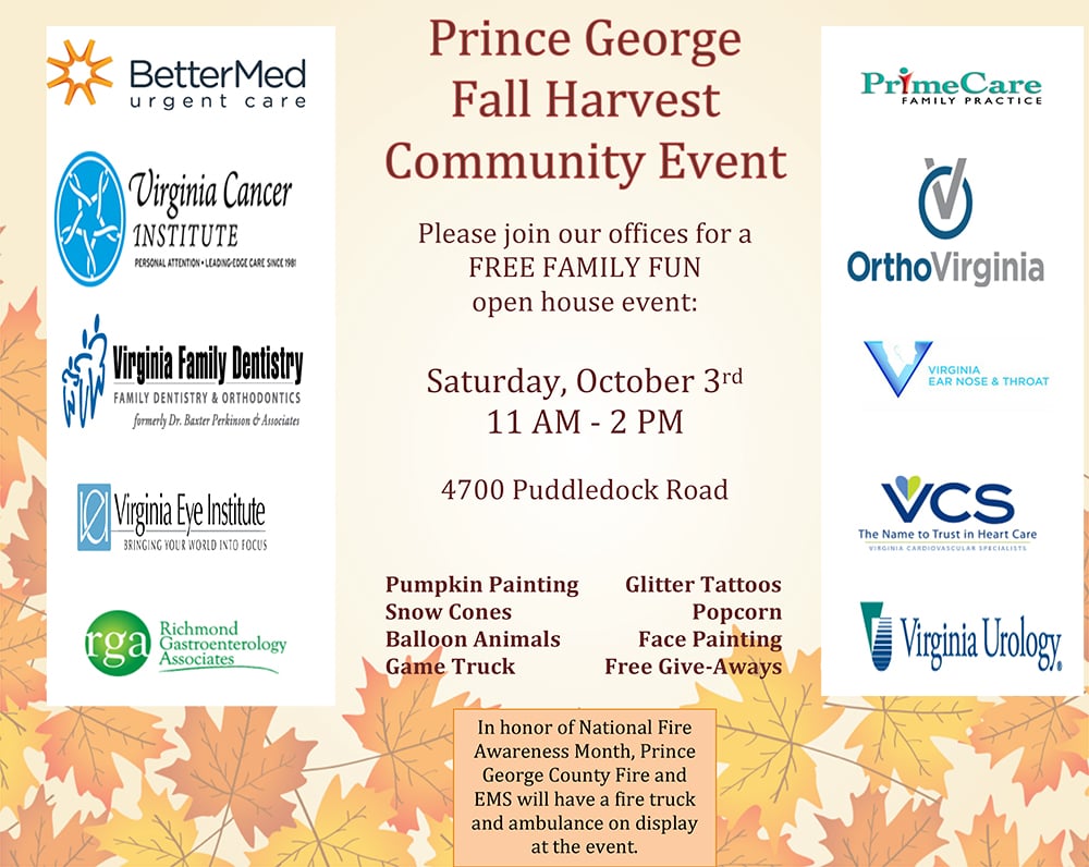 Prince George Fall Harvest Community Event - Virginia Eye Institute